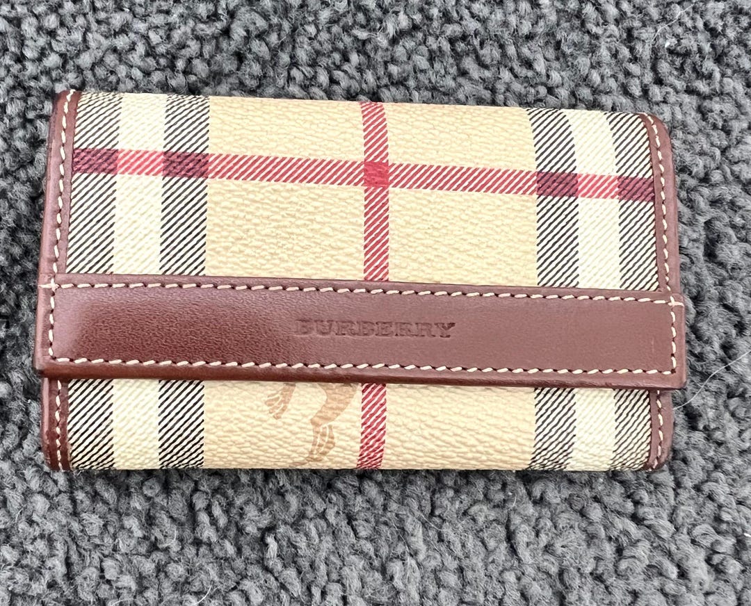 BURBERRY Key Ring Vintage Check Monogram Pattern With Box - Etsy