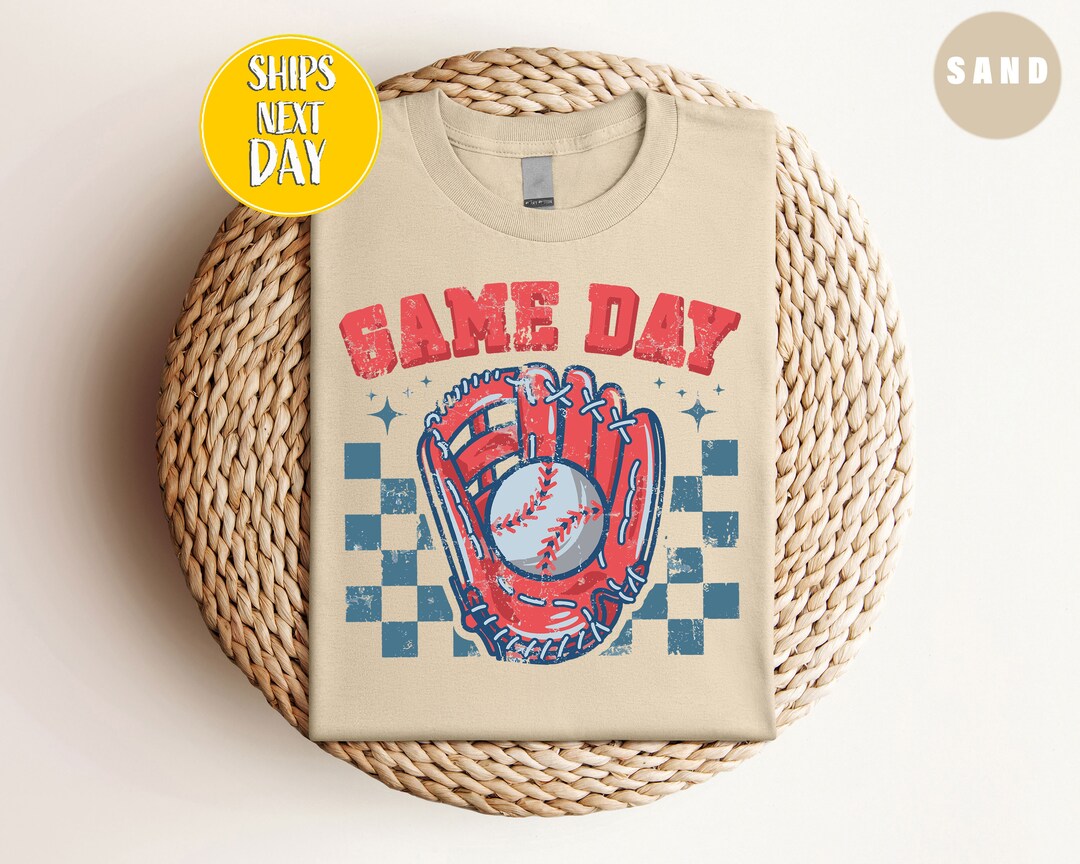 Checkered Game Day Baseball T-shirt, Family Baseball T Shirt, Game Day Tees, Baseball Game Day ...