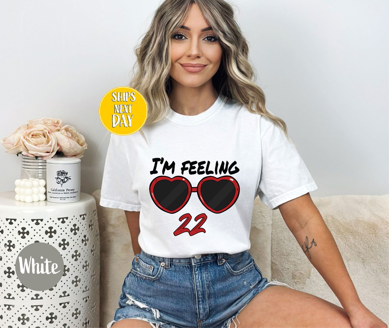 I'm Feeling 22 Birthday T Shirt, Custom Birthday Shirt, Birthday ...