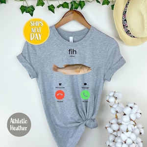 Fih T-shirt, Funny Fih Calling Shirt, Fish Calling, Fih Incoming Call ...