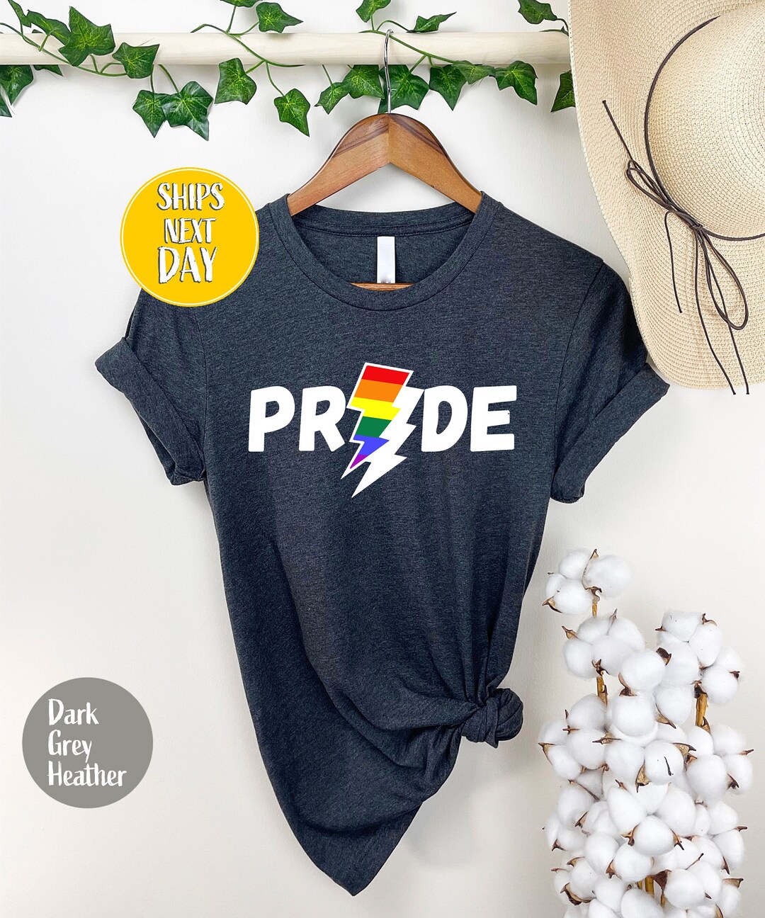 LGBTQ Pride Rainbow Lightening T-shirt, Pride Gay Pride Tshirt, LGBT T ...