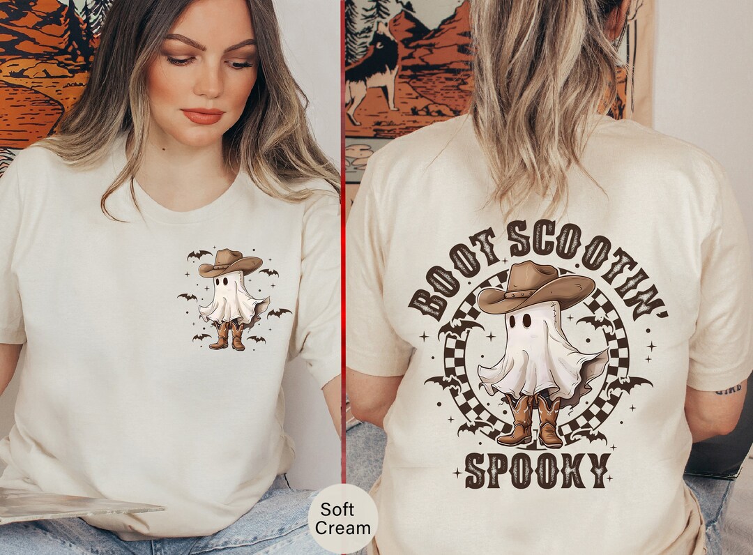 Spooky Cowboy Ghost T-shirt: Front and Back Tshirt, Boot Scootin ...