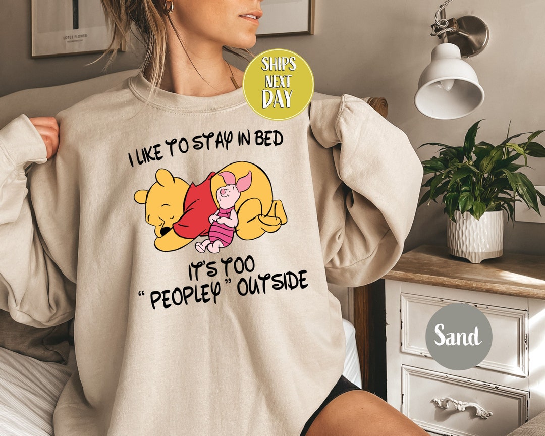 I Like to Stay in Bed Pooh Sweatshirt, Winnie the Pooh Sweat, Family ...