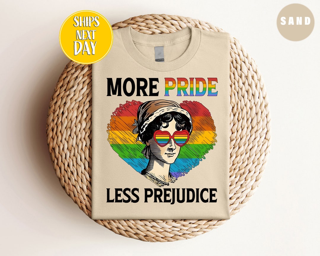 More Pride Less Prejudice T-shirt, Rainbow LGBTQ+ Tee, Equality and ...