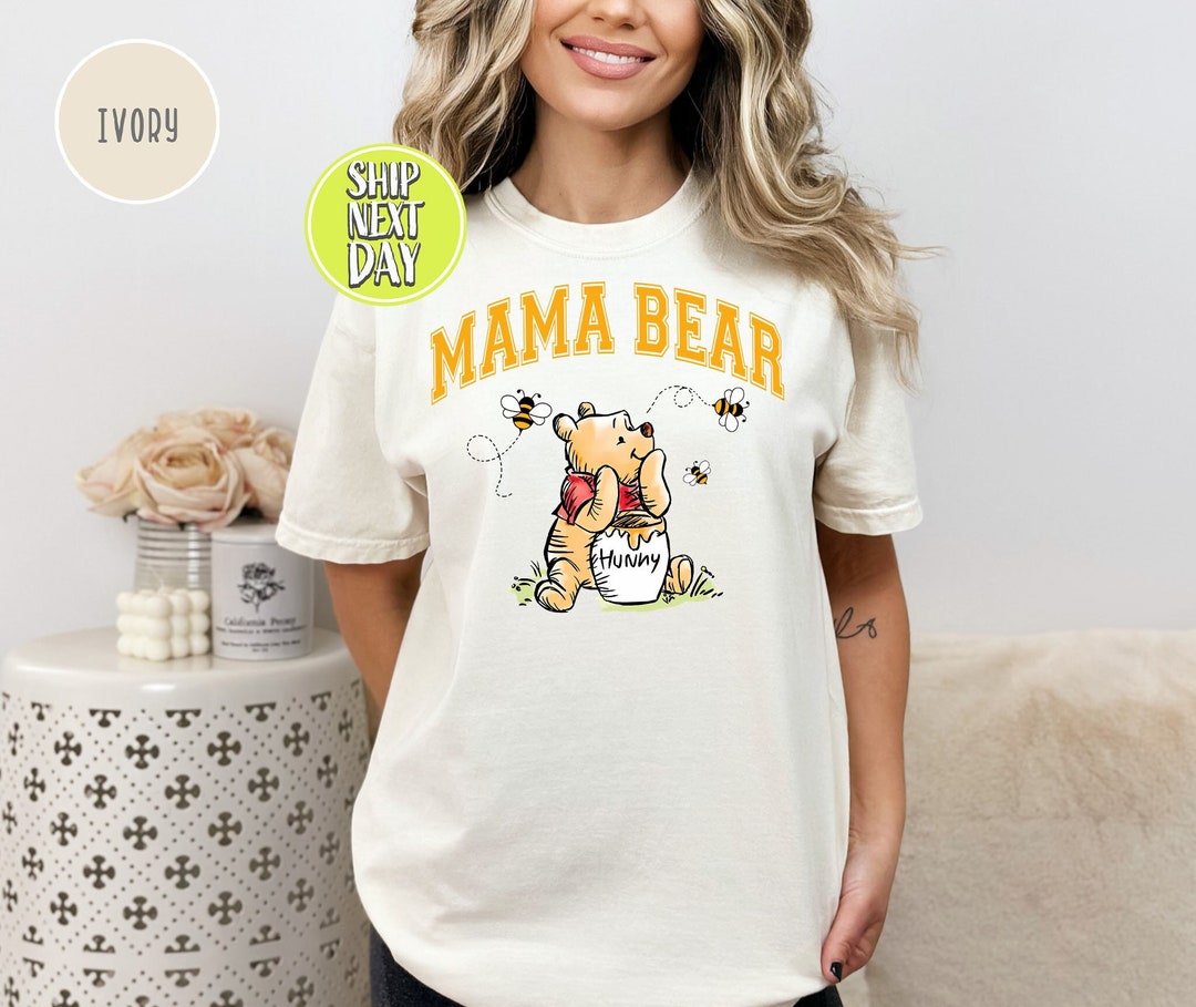 Mama Bear T-shirt, Cute Pooh Bear and Friends Tee Shirt, Gift for Mom ...