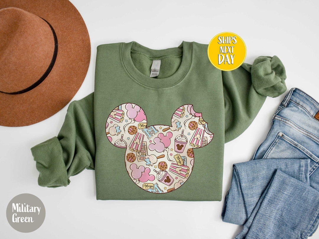 Retro Mouse Snacks Family Sweatshirt, Pink Snacks WDW Unisex Hoodie ...