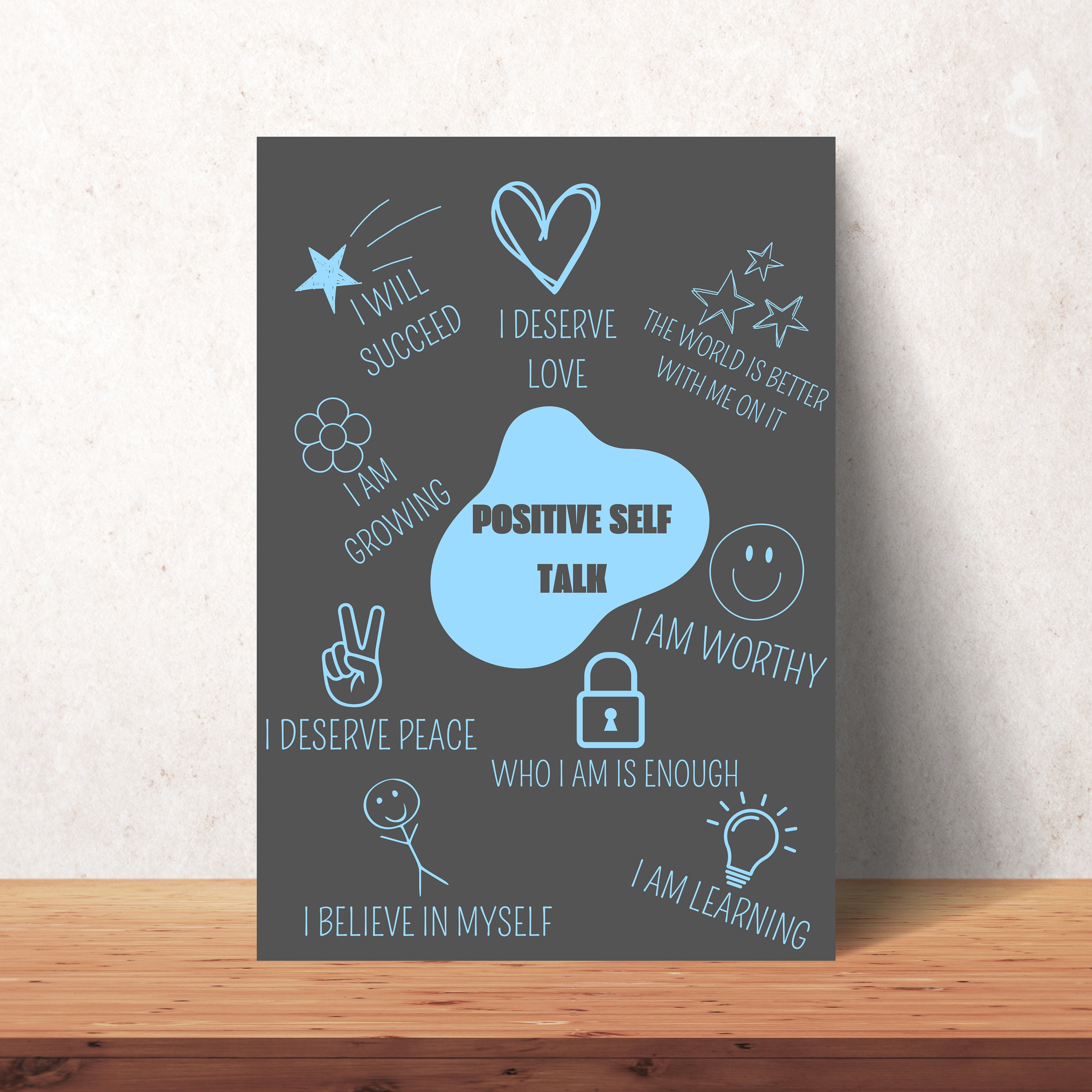 Wall Poster With Positive Message. Good to Relieve Your Anxiety ...