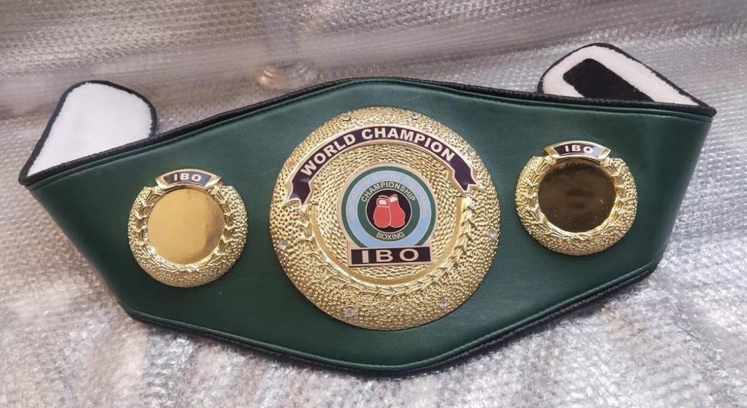 IBO World Championship Belt Boxing Belt - Etsy