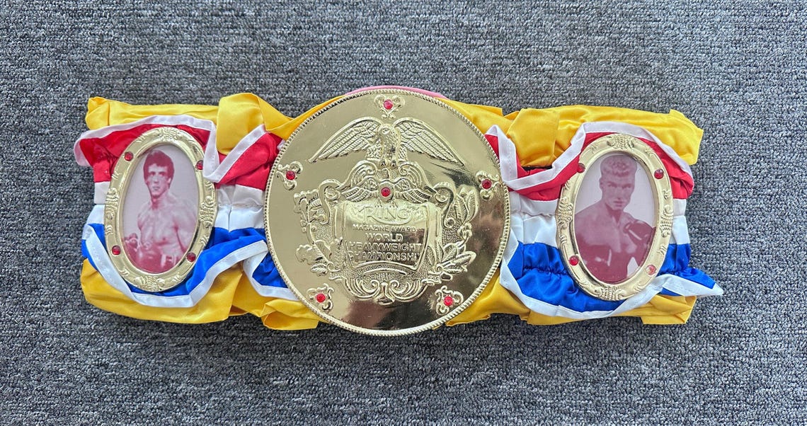 ROCKY BALBOA RING Magazine Award World Heavyweight Championship Title ...