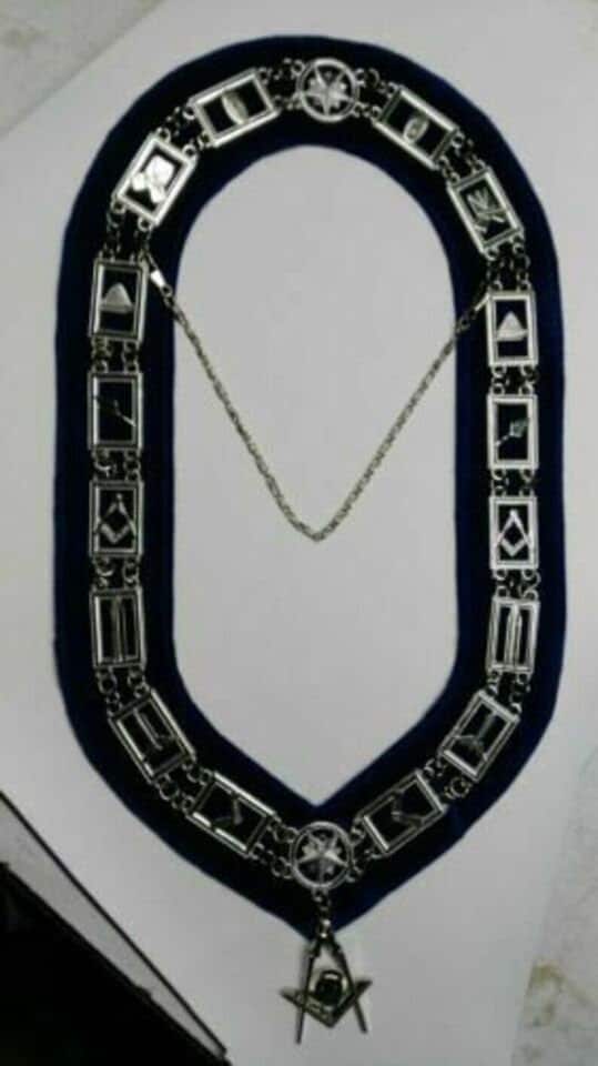 Masonic Regalia Blue Lodge Officer Senior Deacon Apron, Chain Collar ...