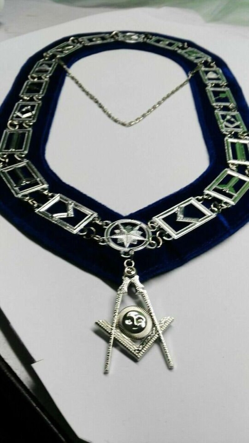 Masonic Regalia Blue Lodge Officer Senior Deacon Apron, Chain Collar ...