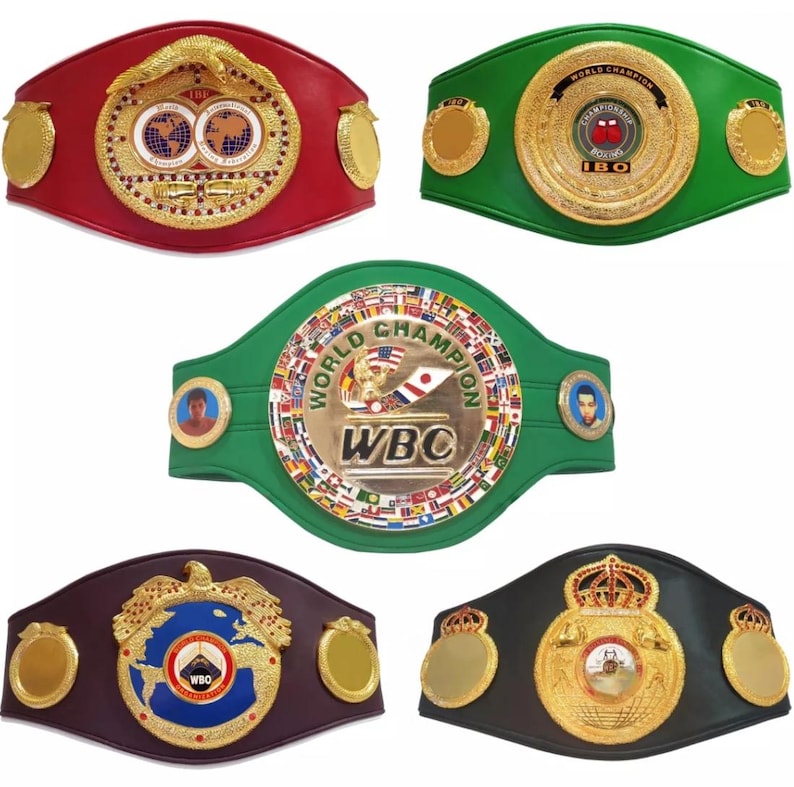 WBC, Ibf, Ibo, WBO, WBA Set of All Boxing Championship Title Belts ...