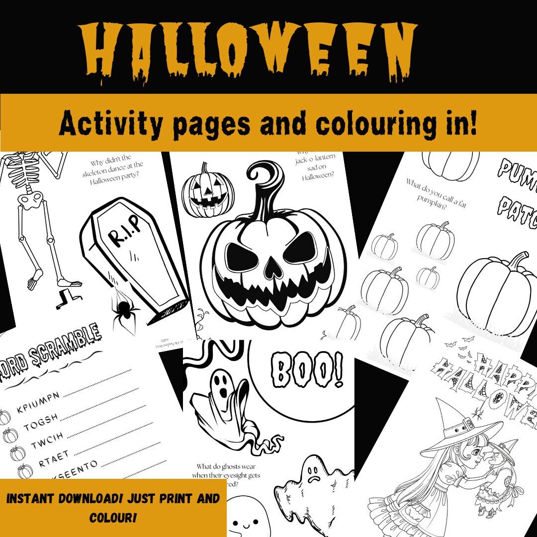 Halloween Coloring Pages, Kids Halloween Coloring Pages, Halloween ...