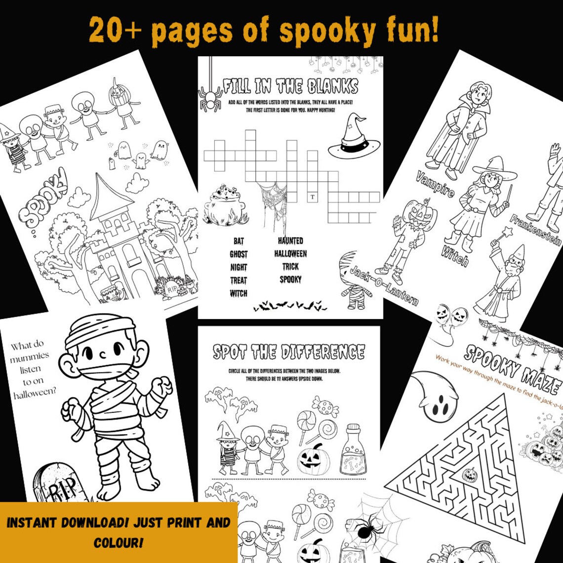 Halloween Coloring Pages, Kids Halloween Coloring Pages, Halloween ...
