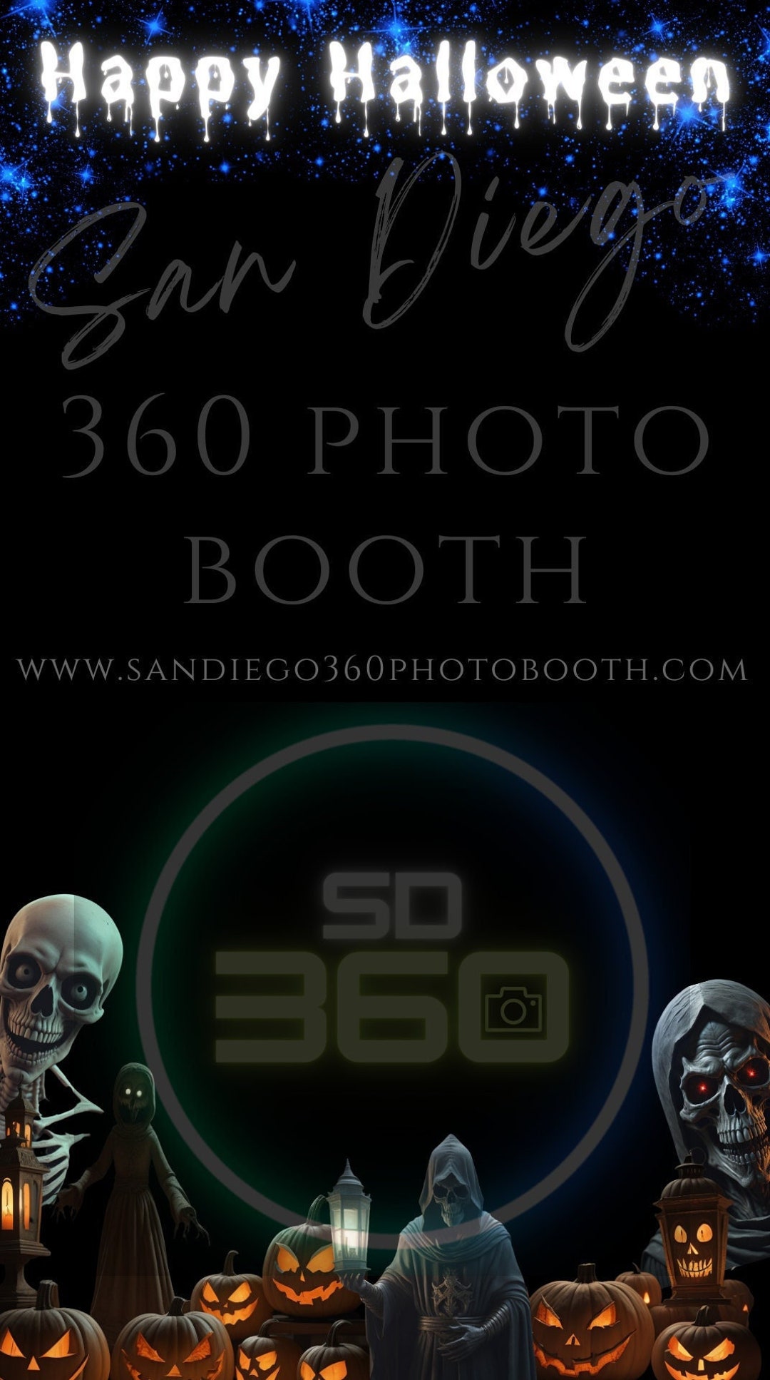 360 Photo Booth Customized (skeletons) Halloween Video Overlay - Etsy