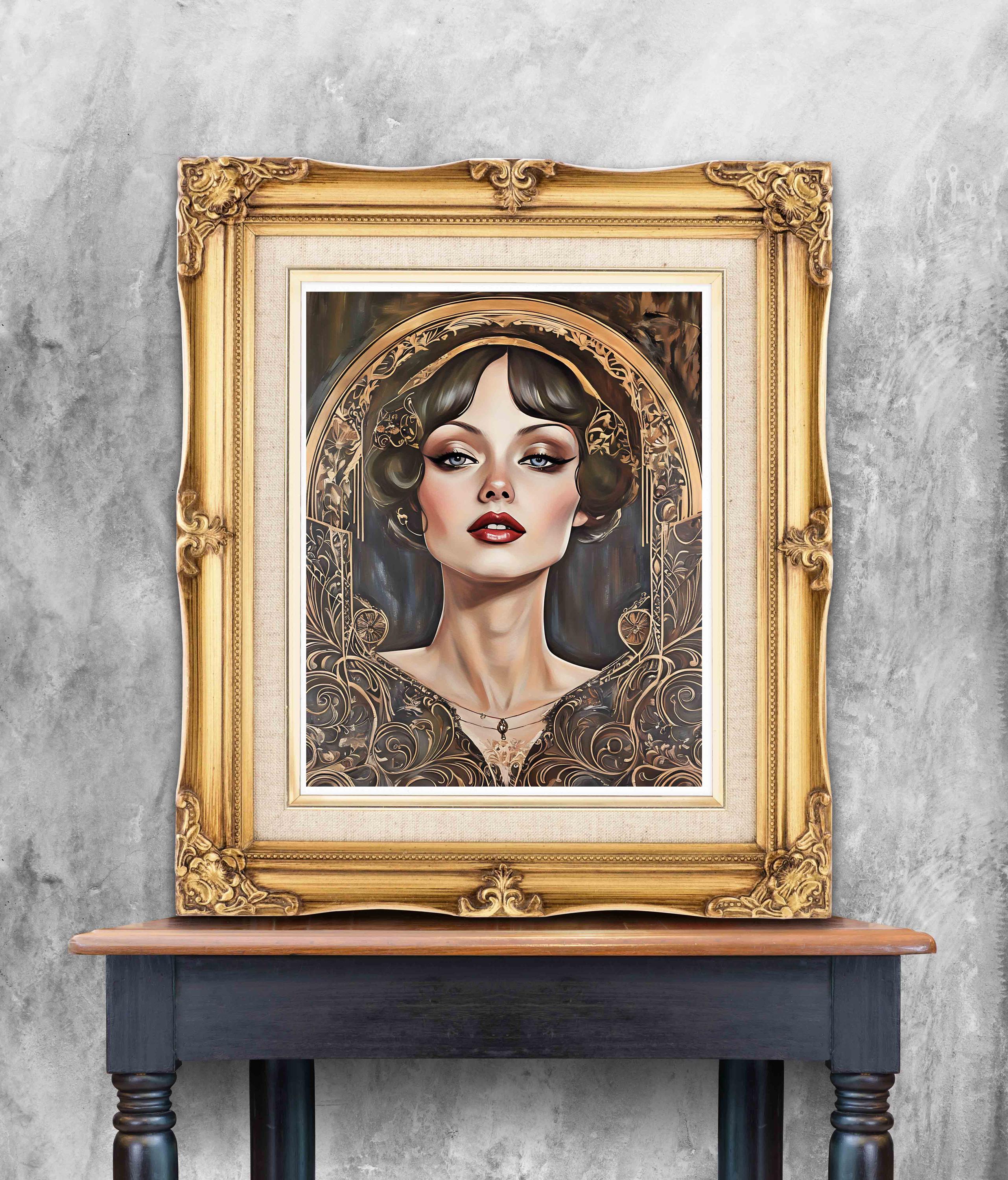 Art Deco Girl 1 Fine Art Print Art Deco Portrait 1920's Art Deco Fine ...