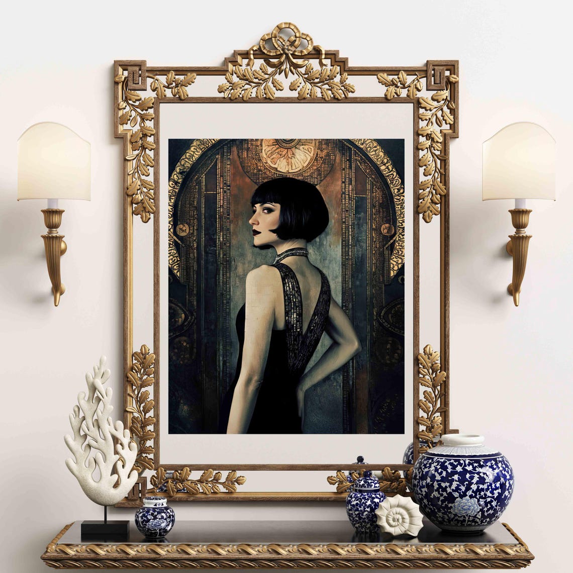 Art Deco Dreaming 3 Fine Art Print Art Deco Portrait 1920's Art Deco ...