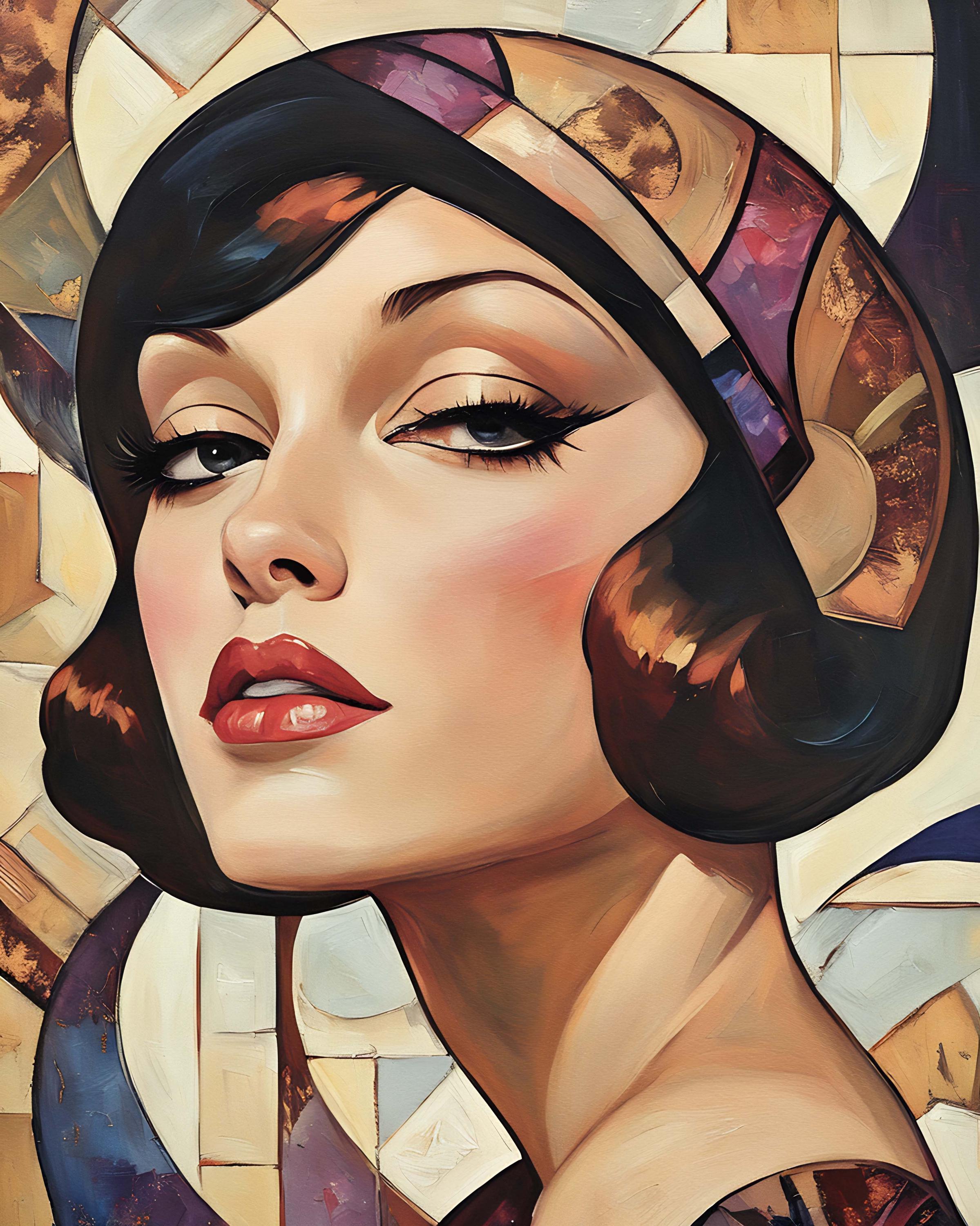 Art Deco Girl 5 Fine Art Print Art Deco Portrait 1920's Art Deco Fine ...