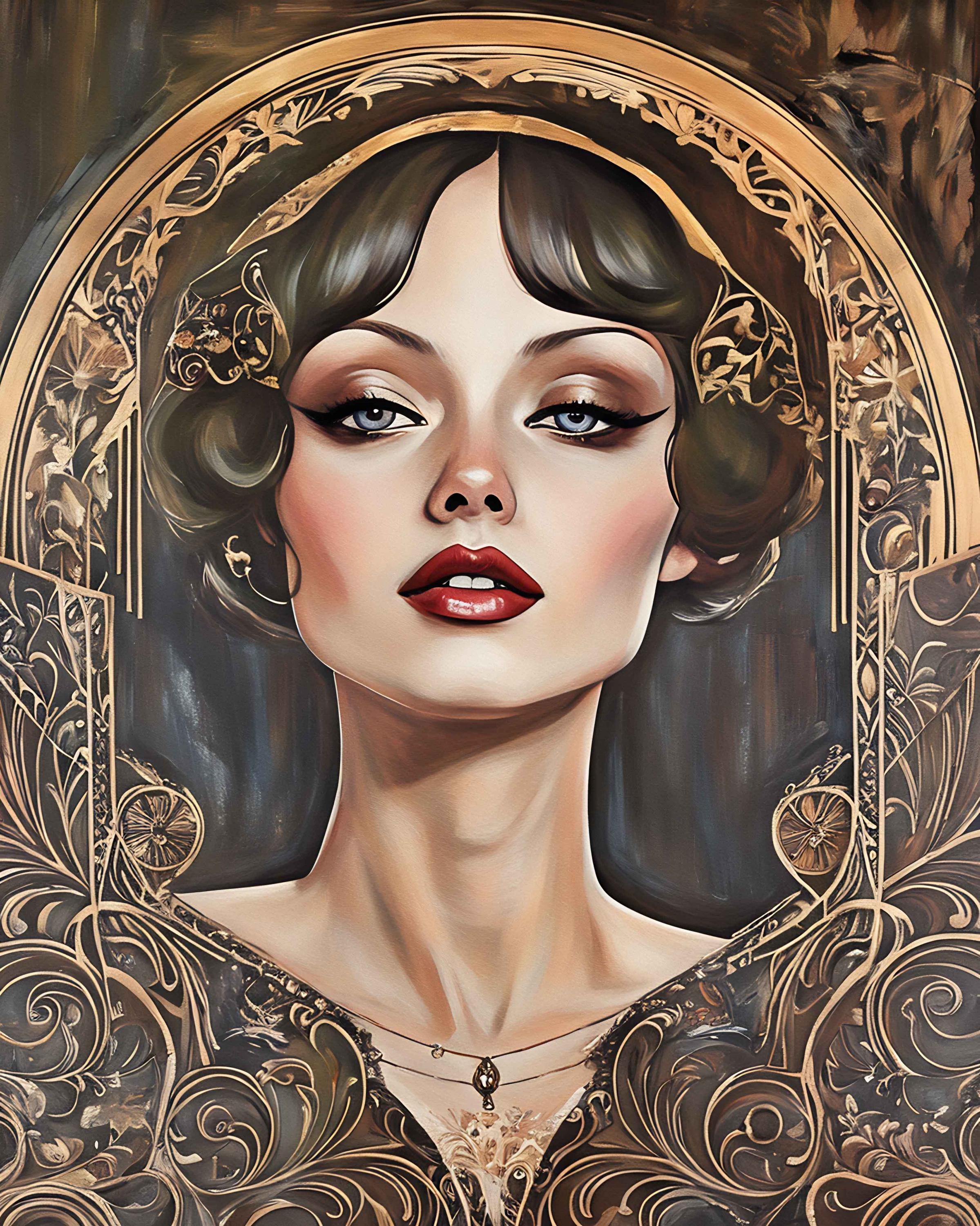 Art Deco Girl 1 Fine Art Print Art Deco Portrait 1920's Art Deco Fine ...