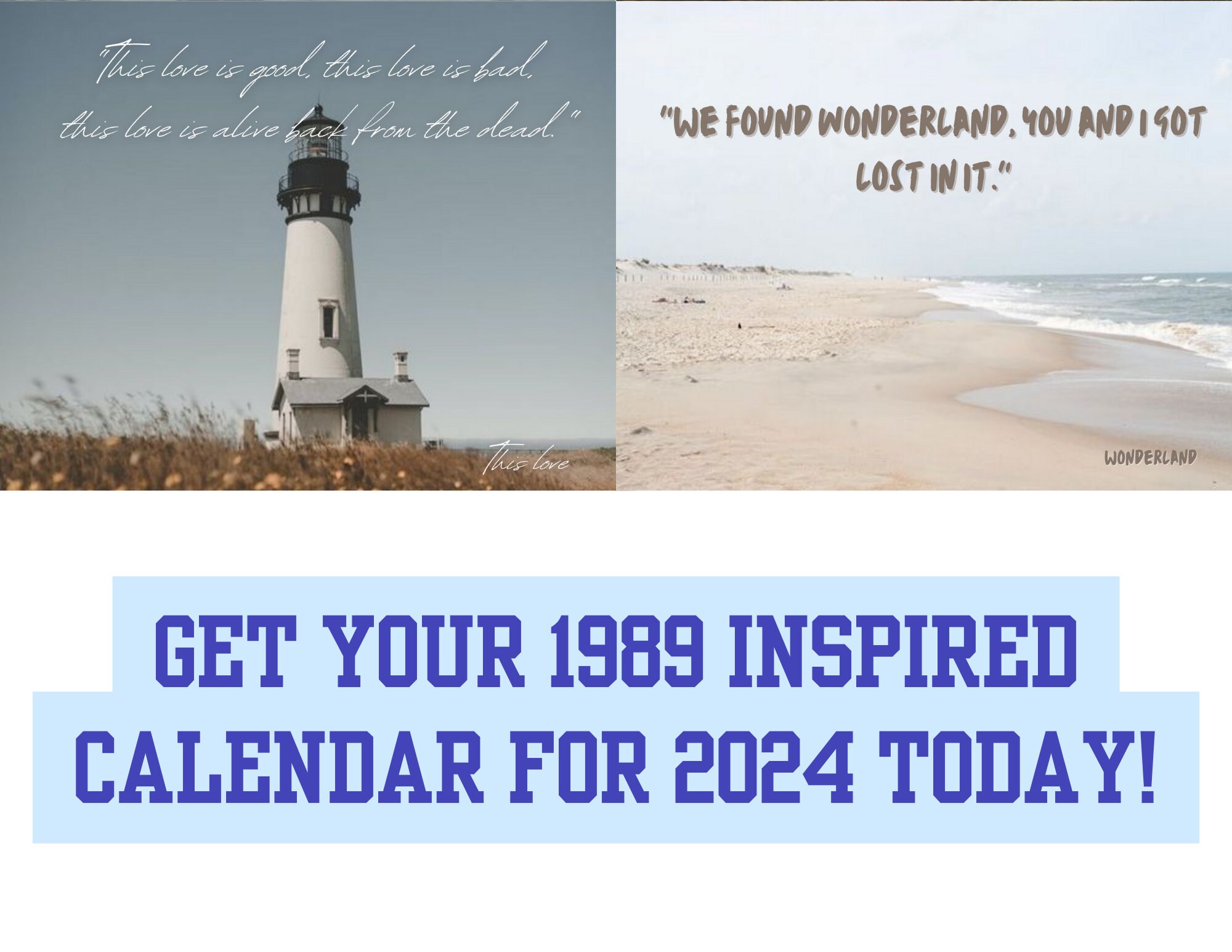Taylor's 1989 Lyric Inspired 2024 Calendar sold by Jess Spicy | SKU ...