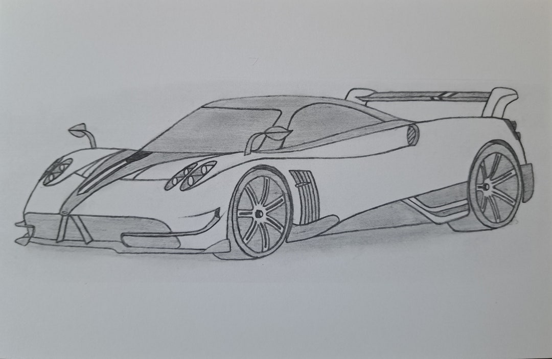 Pagani Huayra BC Pencil Art Print 5'' X 7'' - Etsy