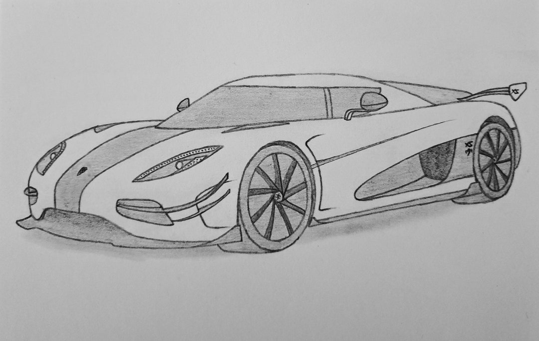 Koenigsegg Agera XS Original Pencil Art Print - Etsy
