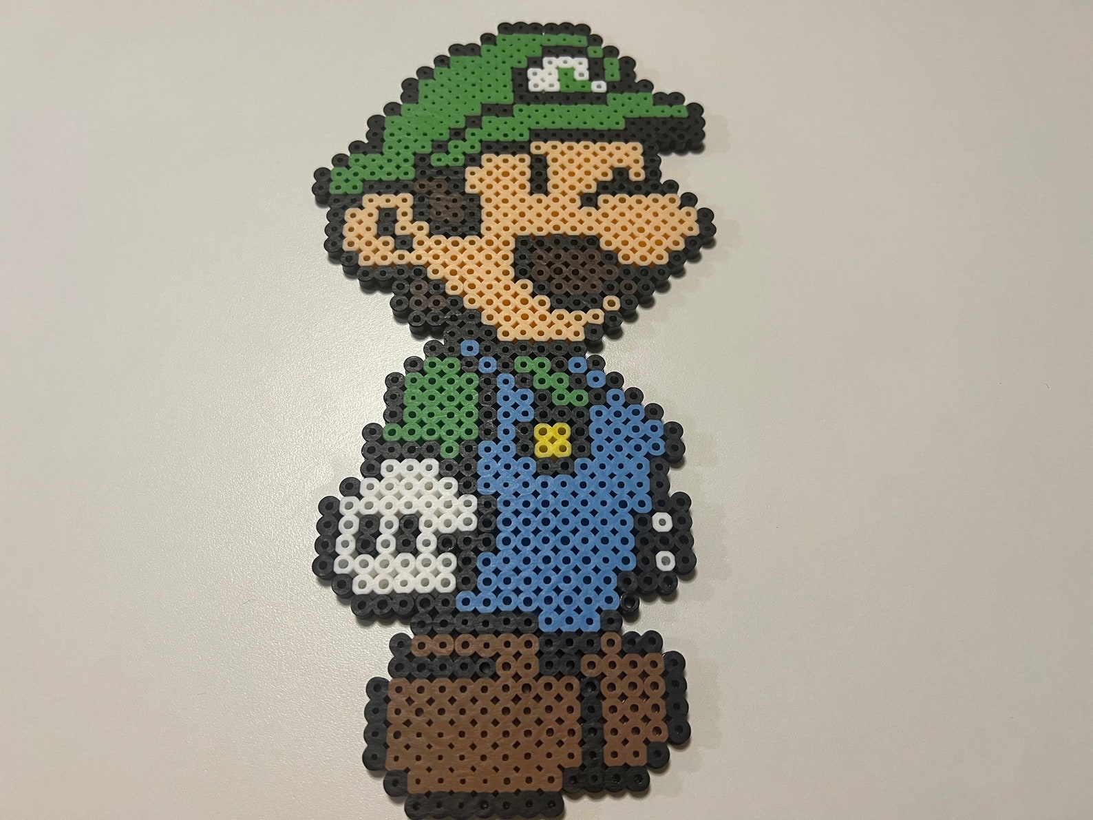 Luigi, Super Mario, Mario and Luigi, Perler Bead Figure, Fusion Bead ...