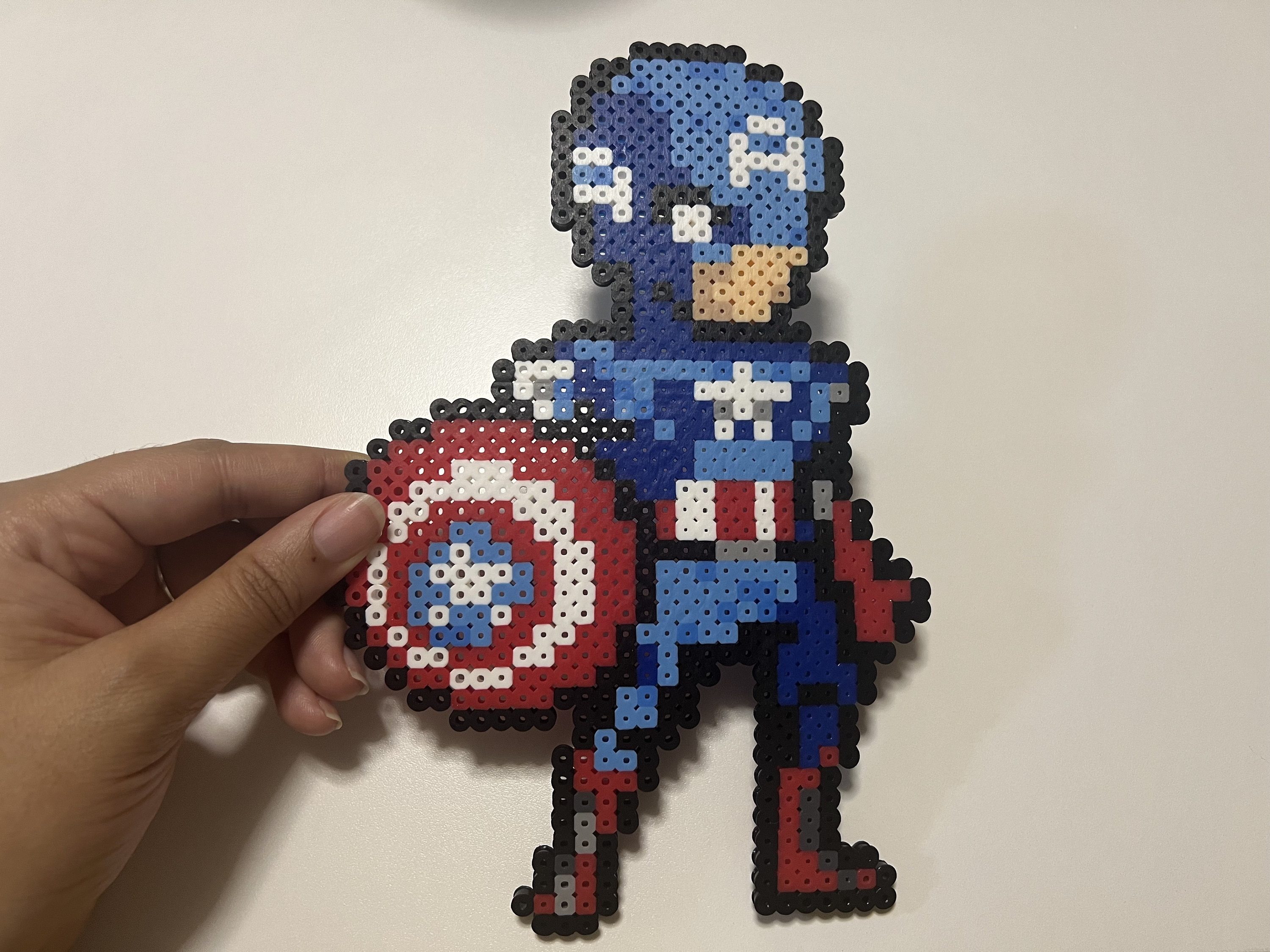 Captain America Perler Bead Figures Steven Rodgers Marvel - Etsy