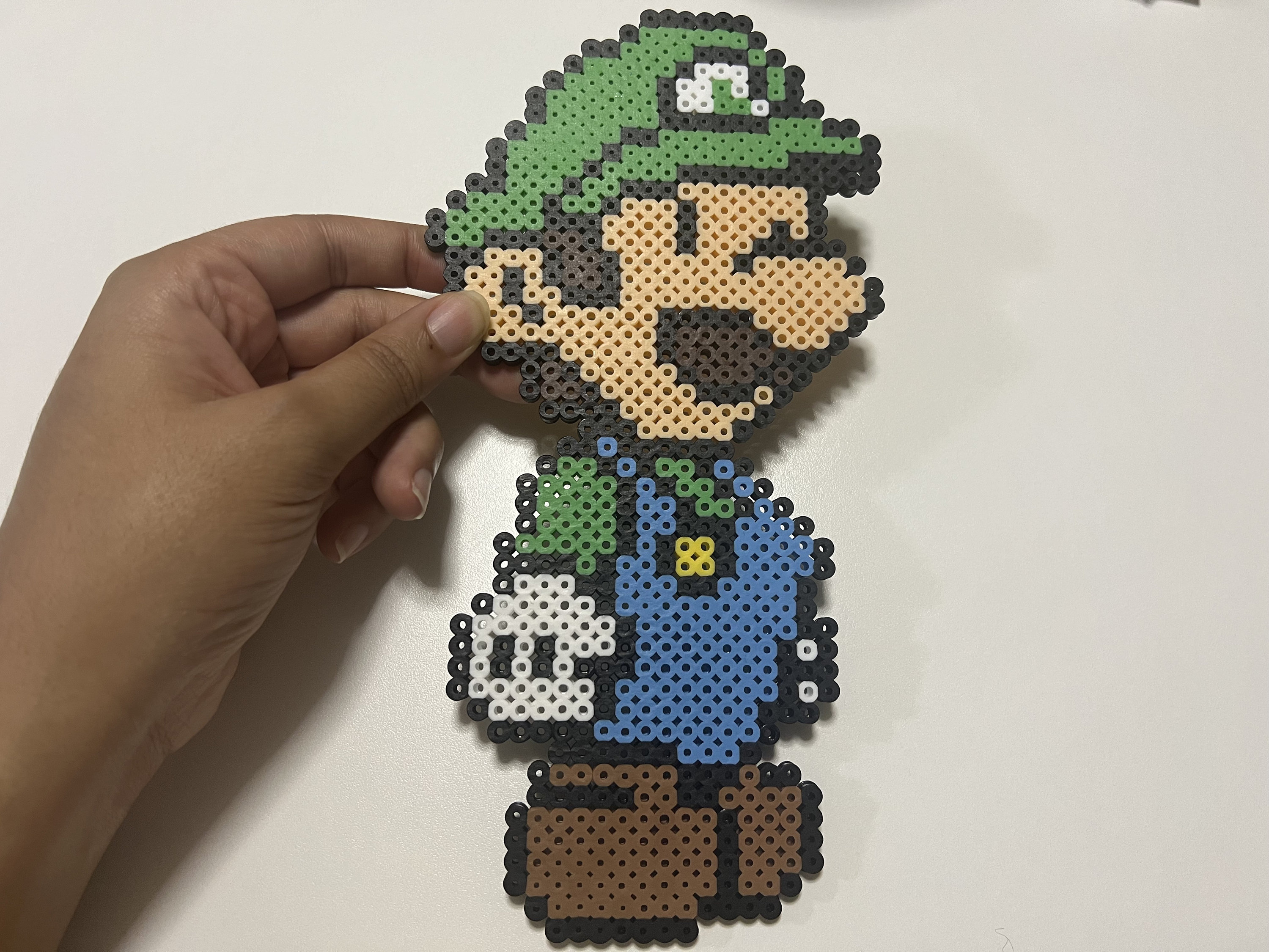 Luigi, Super Mario, Mario and Luigi, Perler Bead Figure, Fusion Bead ...