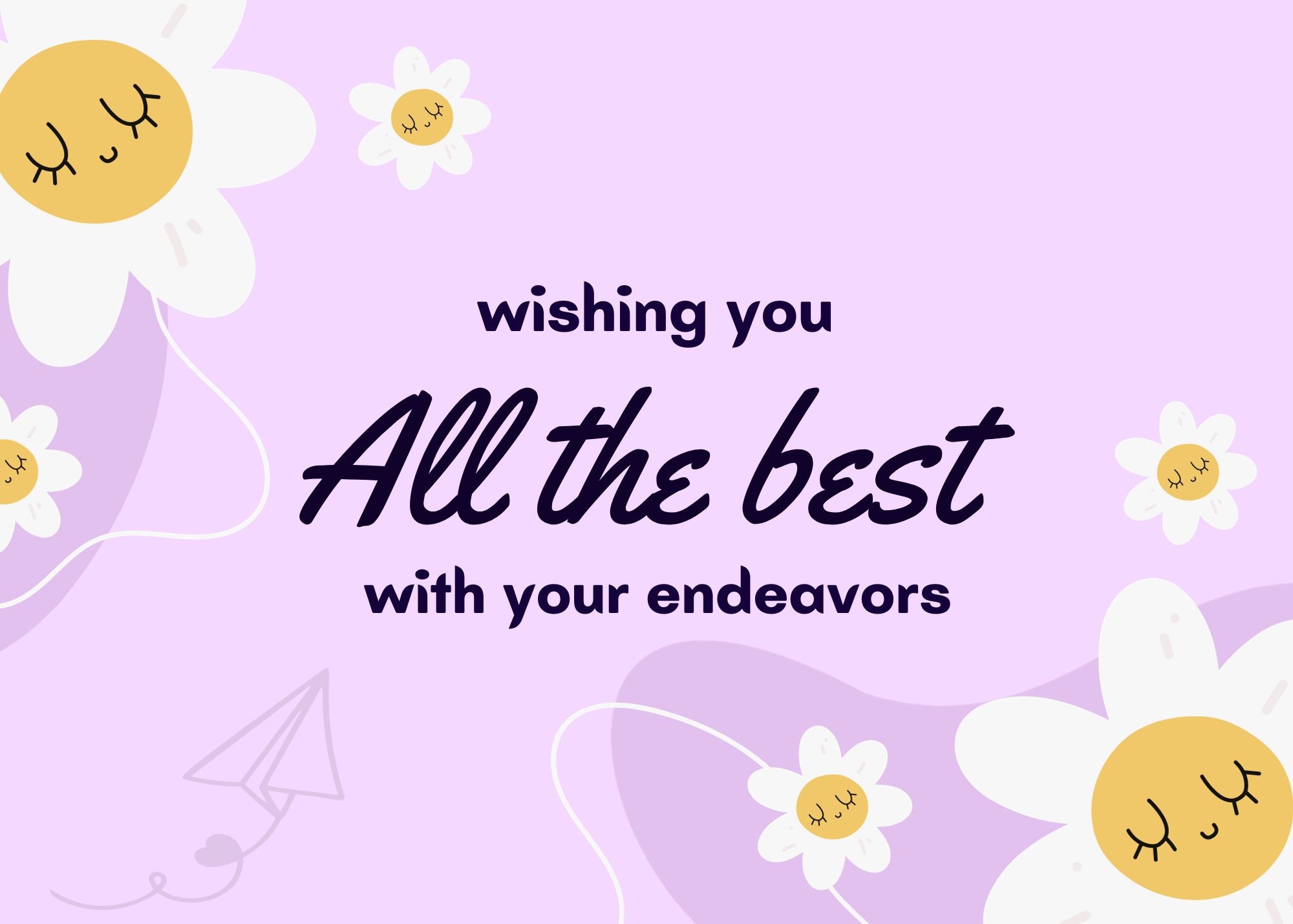 All the Best Wishing Card Printable Best Wishes Cardpurple 7x5 Inch ...