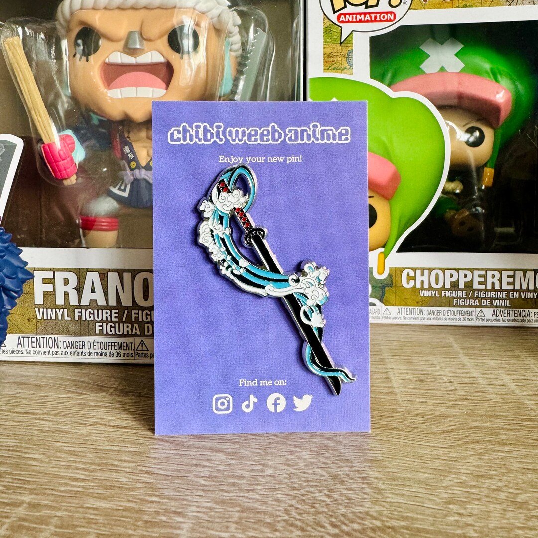 Anime Water Demon Slasher Nichirin Katana Pin Badge 1pc Enamel Pins ...