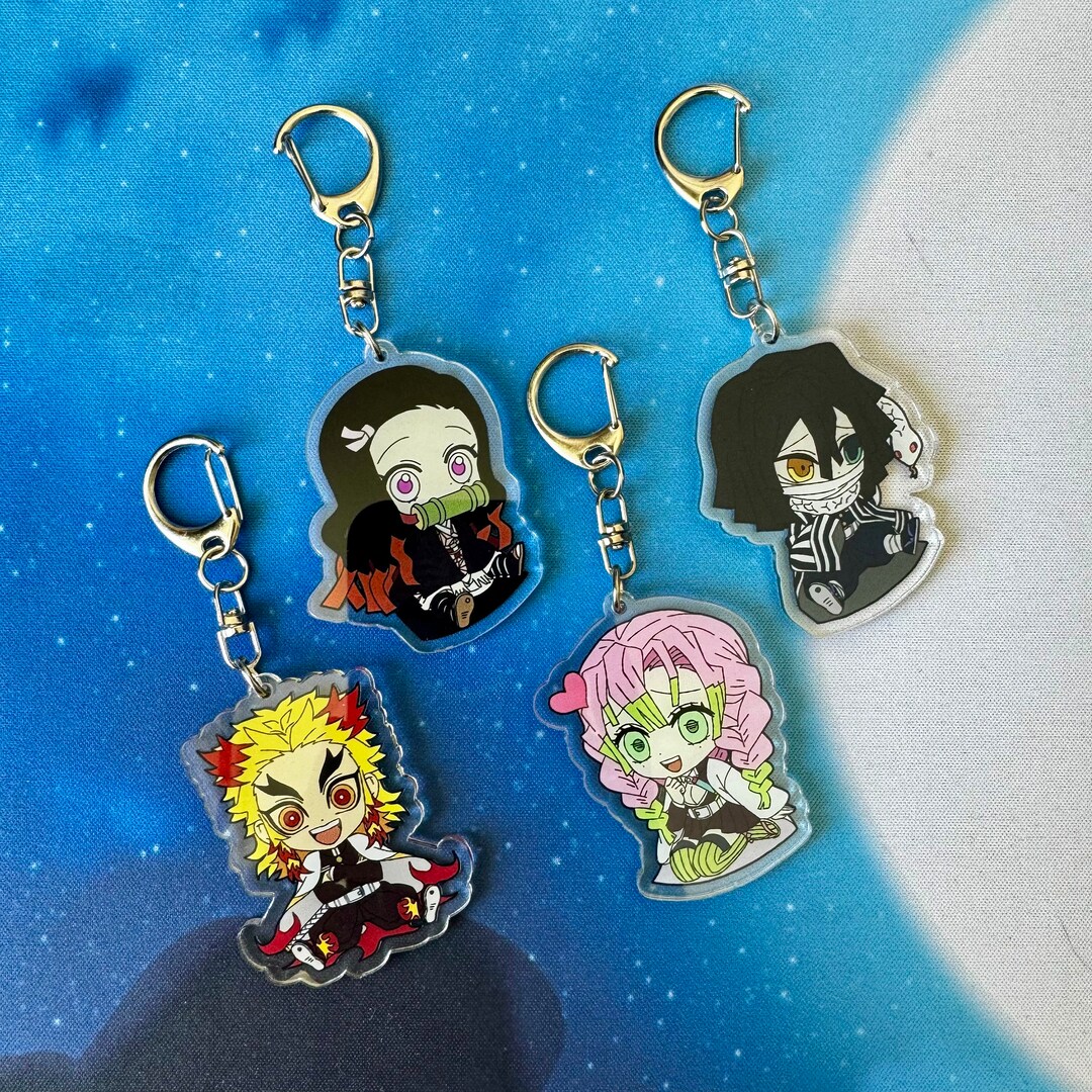 Anime Demon Slasher Acrylic Keyring Characters 1pc Character Enamel ...