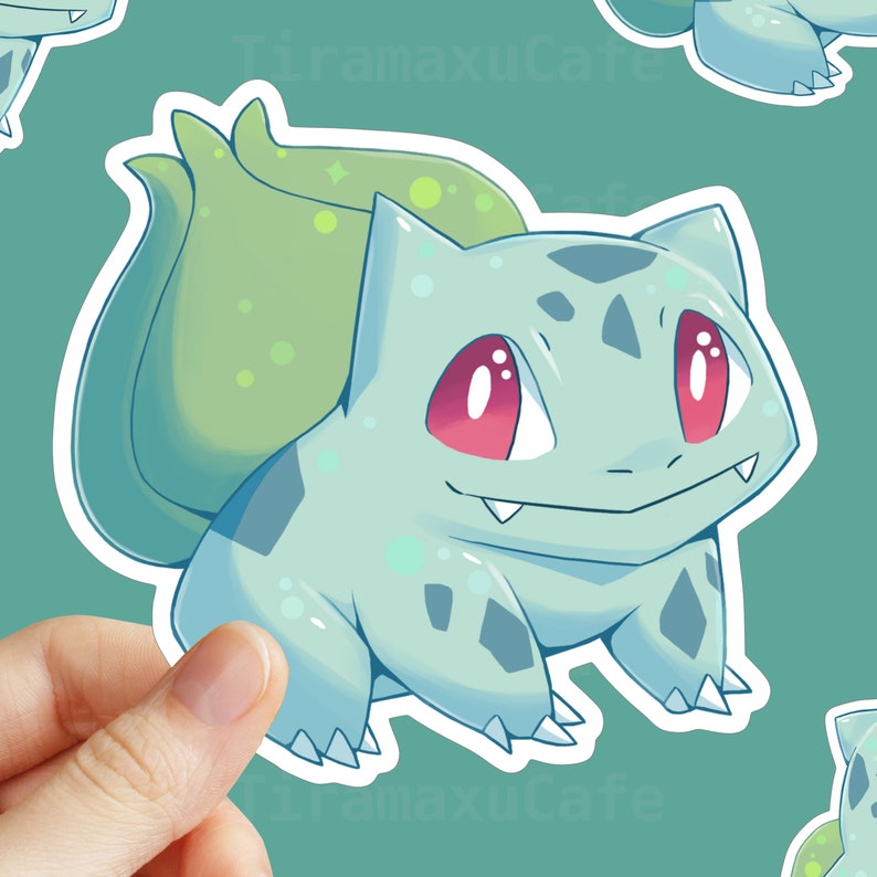 Bulbasaur Sticker Video Game Anime Sticker Cute Kawaii - Etsy