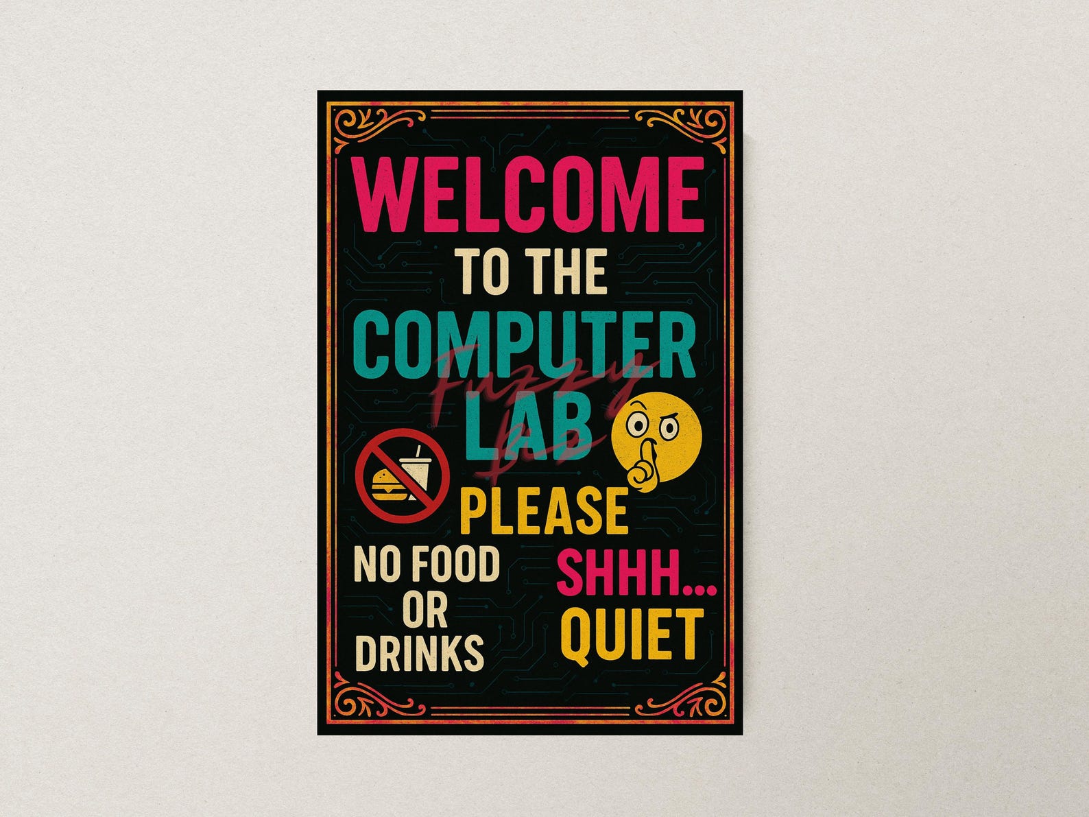 Welcome to the Computer Lab Poster | Digital Classroom Wall Art | No ...