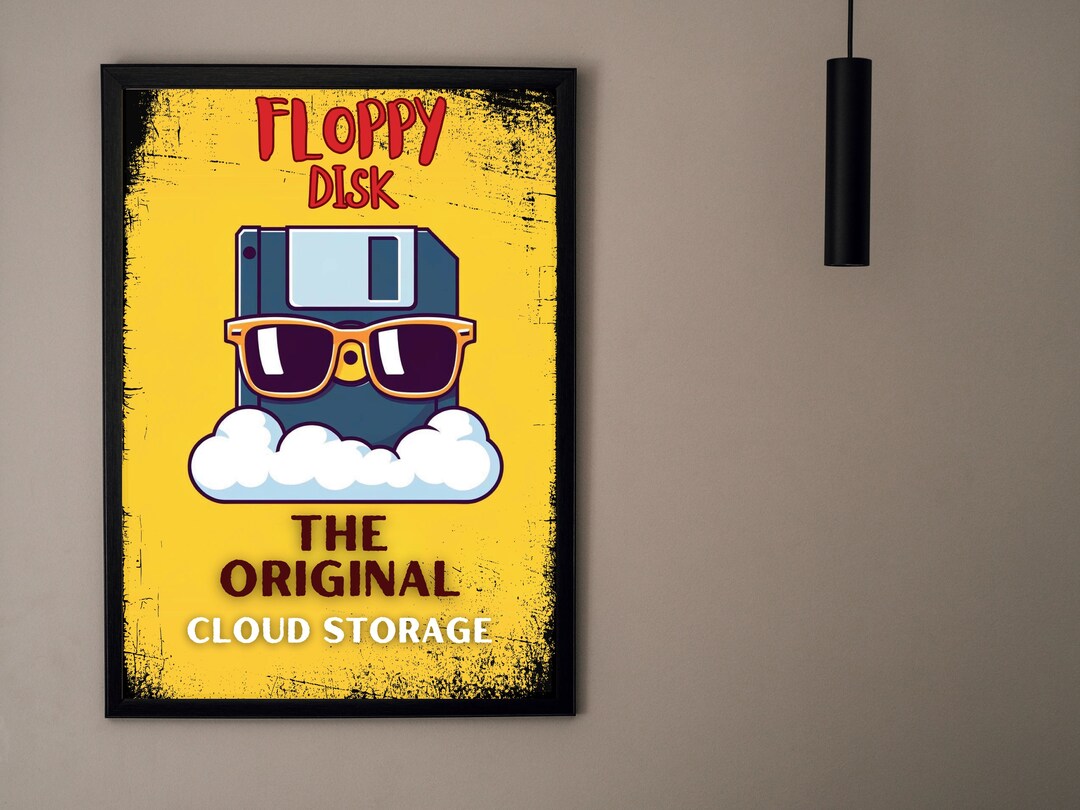 FLOPPY DISK OG Canvas Print - Retro Tech Wall Art - Digital Download - Etsy