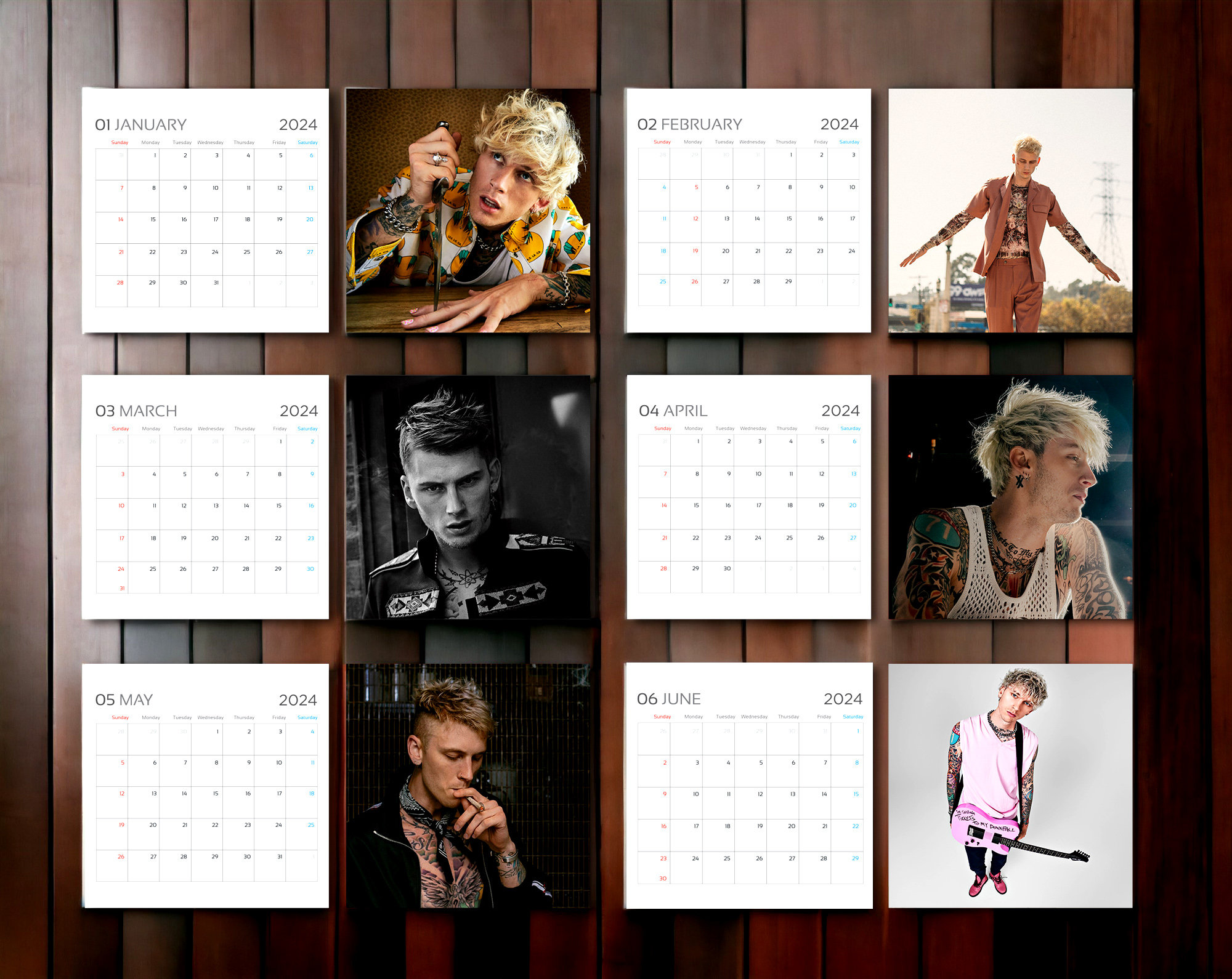 Machine Gun Calendar, Kelly 2024 Wall Calendar, Celebrity Calendar 2024 ...