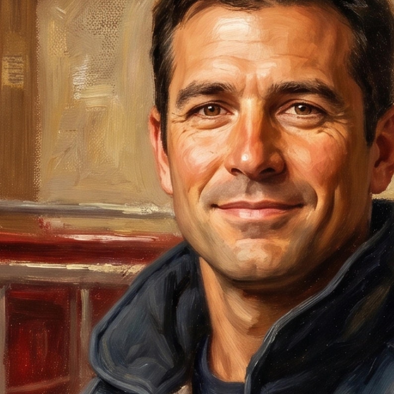 Custom Firefighter Oil Portrait, Hand-painted Memorial Hero Gift - Etsy