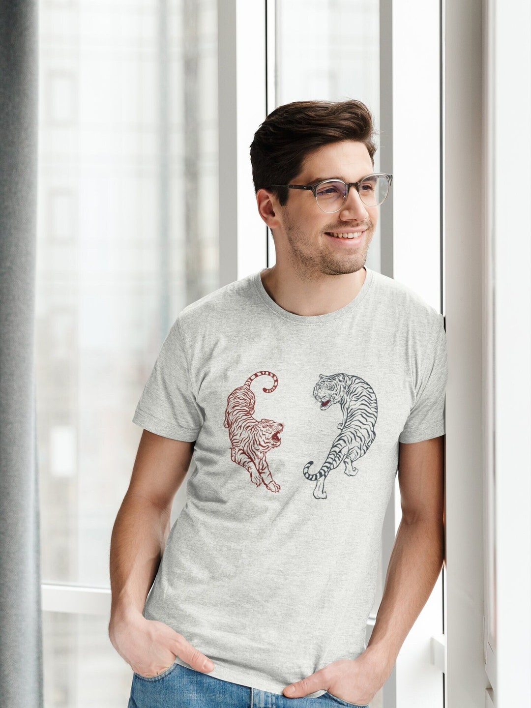 Ukiyo-e Tigers T-shirt: Japanese Art Graphic Tee - Etsy