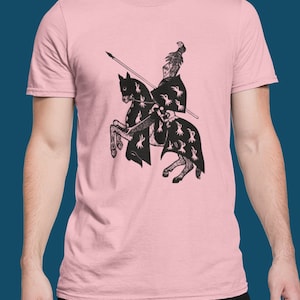 Medieval Knight Tshirt - Unisex T Shirt for Men & Women, Historic ...