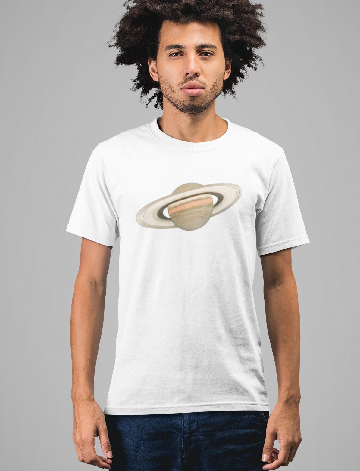 Saturn Planet Graphic Tee UNISEX T-shirt, Vintage Cosmic Print T Shirt ...