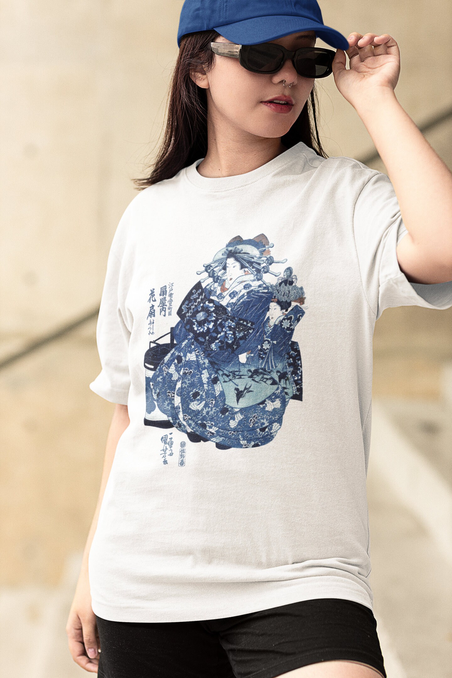 OVERSIZED T Shirt Japanese Woman by Utagawa Kuniyoshi Shirt Unisex Drop ...