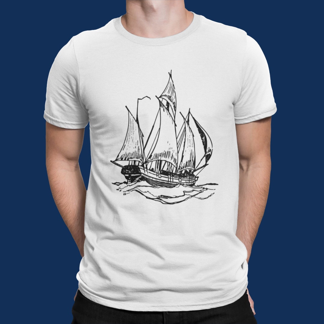 Classic Sailing Ship Unisex Tee Men Women Tshirt Seaman Sailor Yacht ...