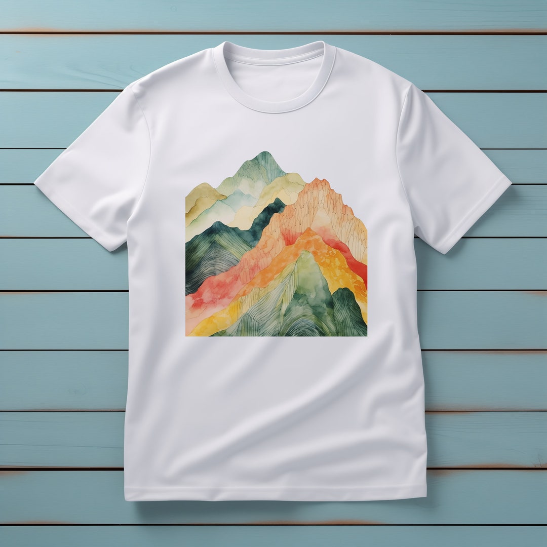 Natural Scenery Hawaii Mountains Graphic Tee, Cotton Unisex Tee for Men ...