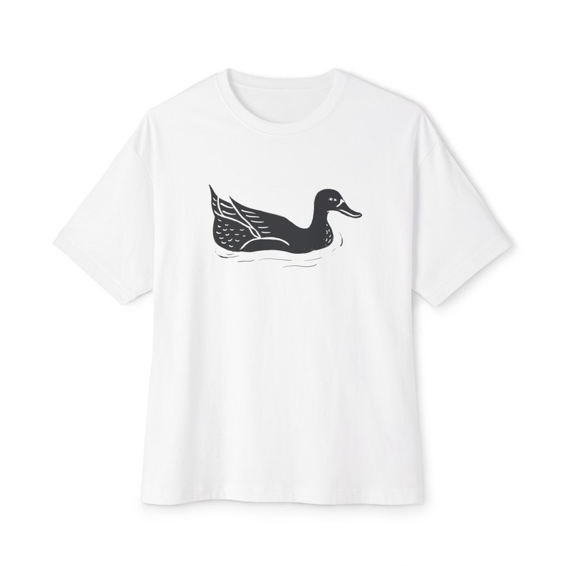 OVERSIZED T-shirt Retro Duck Tee Unisex Drop-shoulder Tshirt, Fun ...
