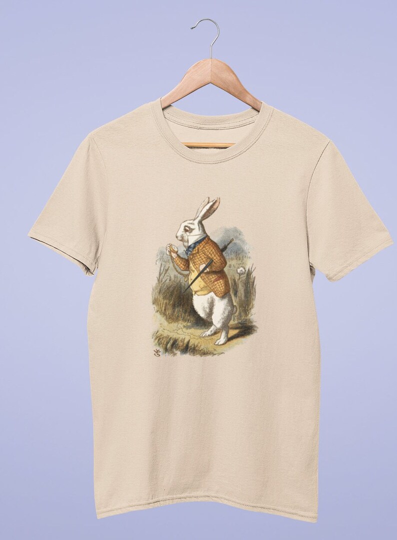 White Rabbit Vintage Graphic T Shirt UNISEX Tee, Alice in Wonderland ...