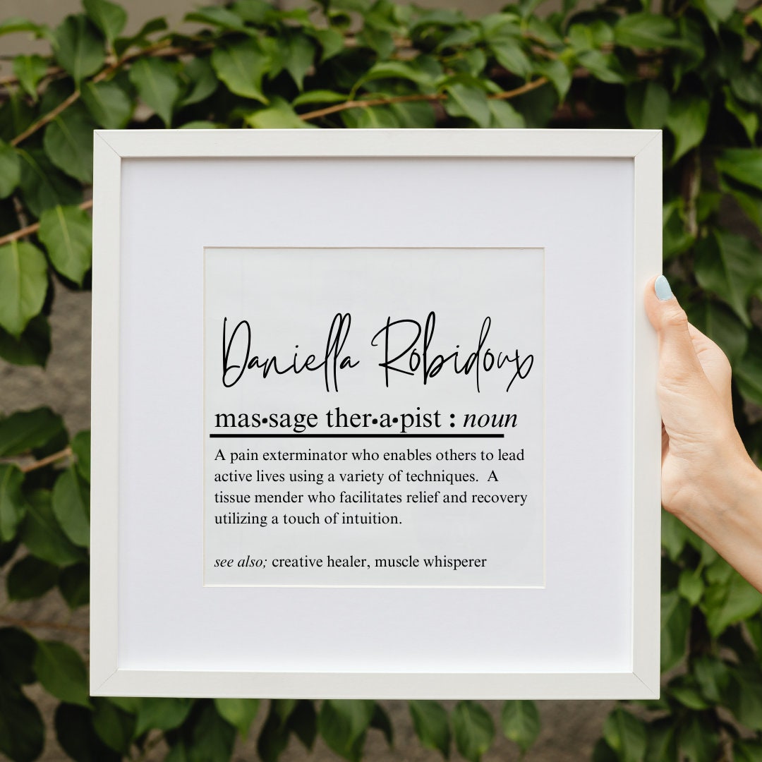 Personalized Massage Therapist Profession Description Sign - Etsy