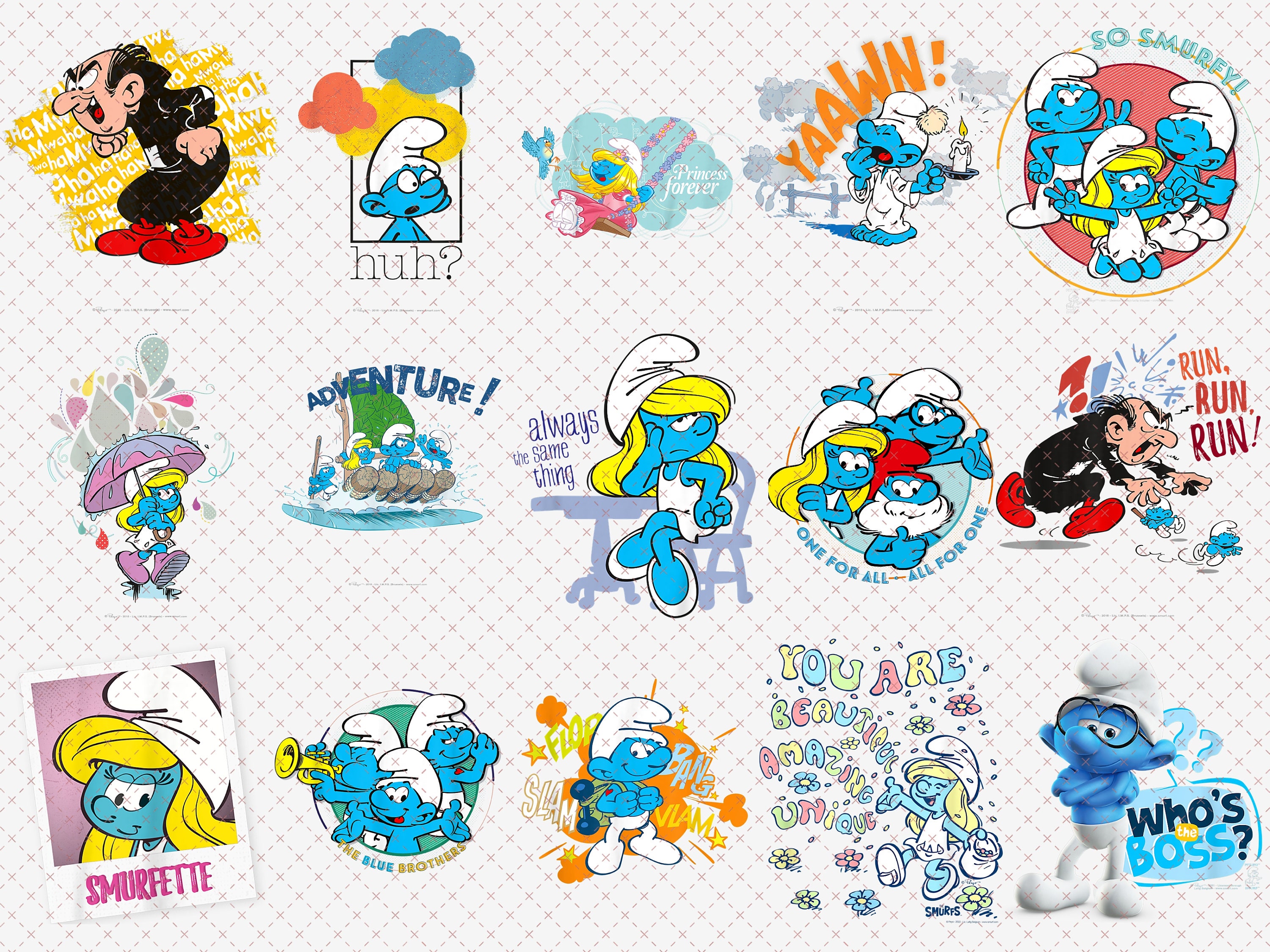 Snorks and Smurfs PNG Bundle Sublimation Design Download - Etsy