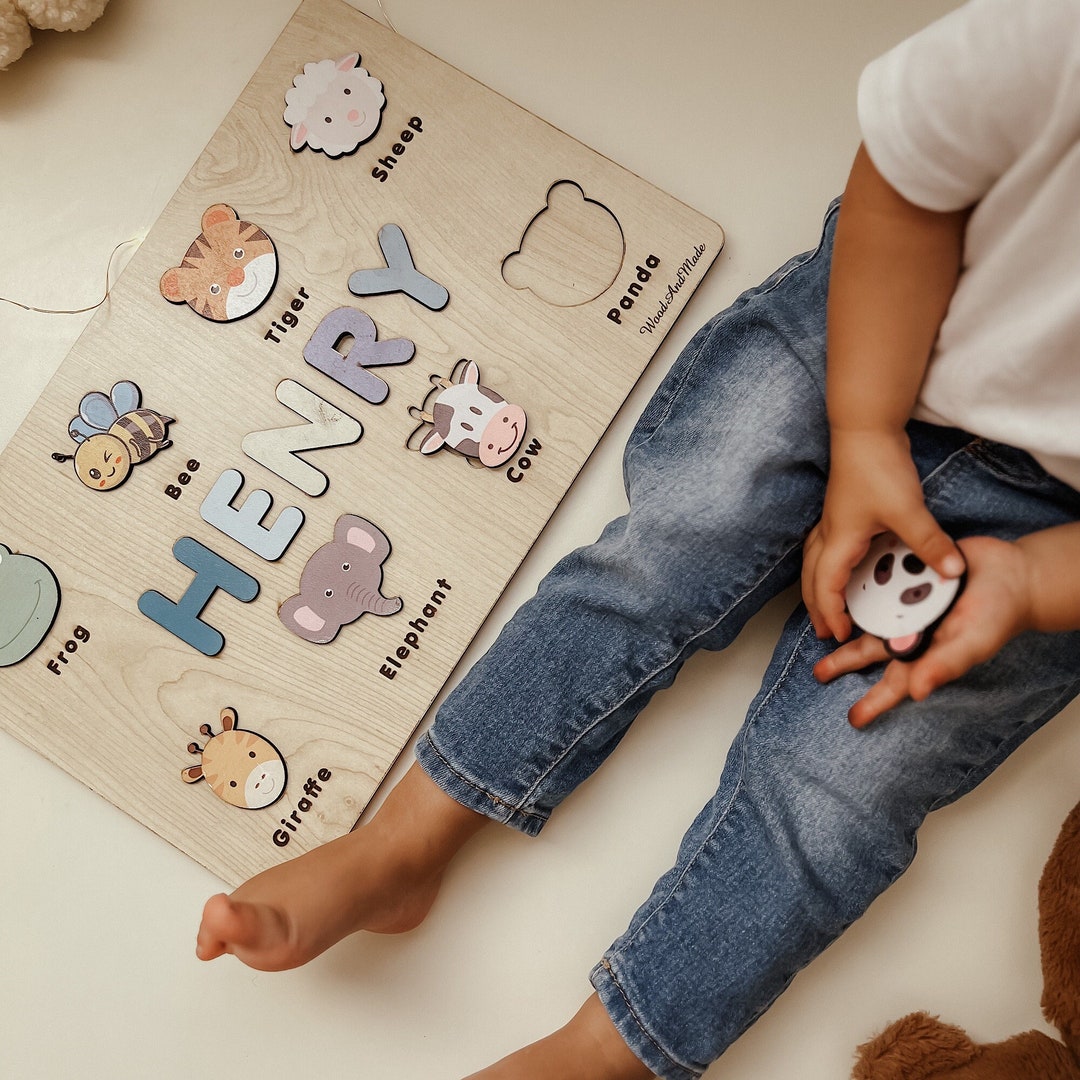 Personalized Wooden Name Puzzle Toy Wood Toys for Babys Handmade Name ...