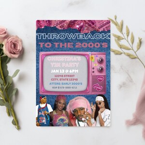 Throwback Early 2000s Themed Birthday Party Invite | Y2K Party ...