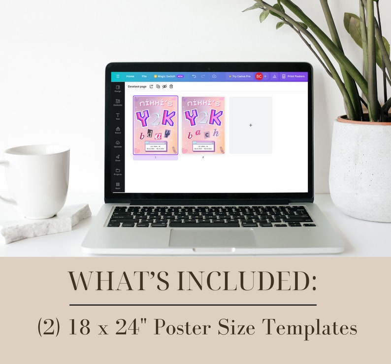 Y2K Party Welcome Sign | Early 2000s Y2K Themed Bach Sign | Printable ...